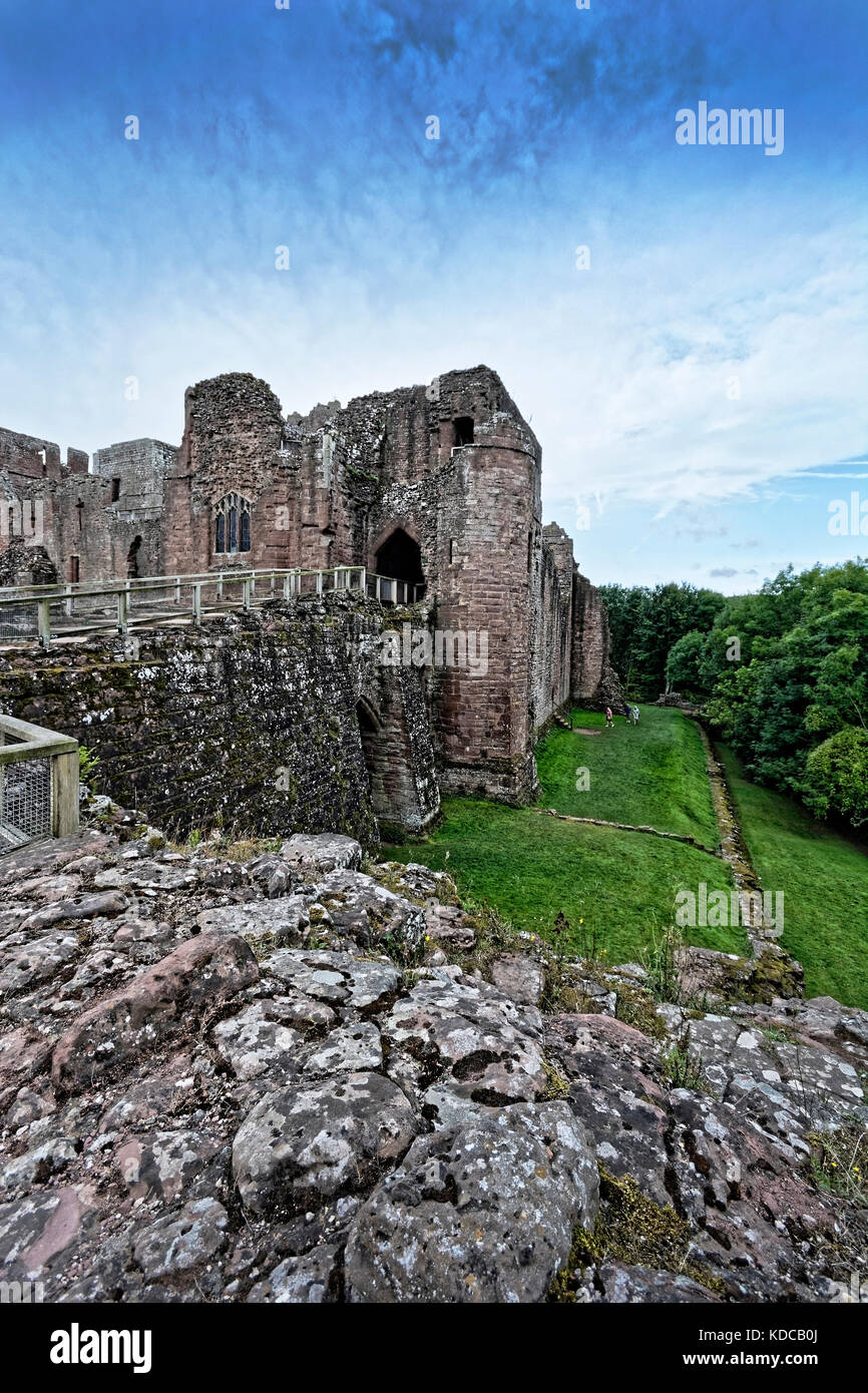 Goodrich Castle is a Norman medieval castle to the north of Goodrich village, Herefordshire ...