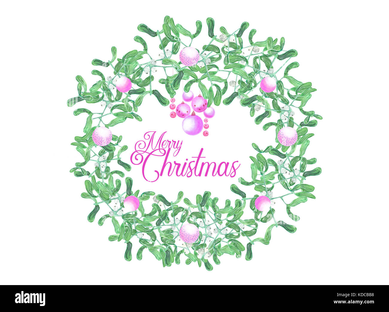 Mistletoe wreath hi-res stock photography and images - Alamy