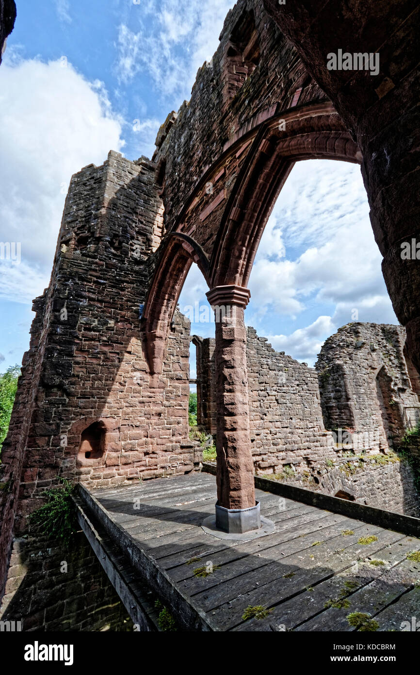 Goodrich Castle is a Norman medieval castle to the north of Goodrich village, Herefordshire ...