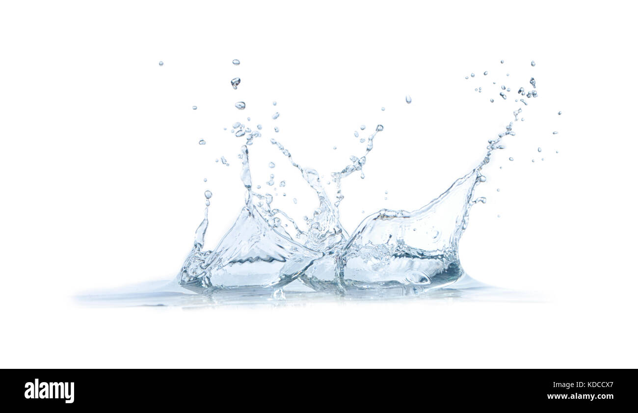 Isolated Water Splash with White Background Stock Photo - Alamy