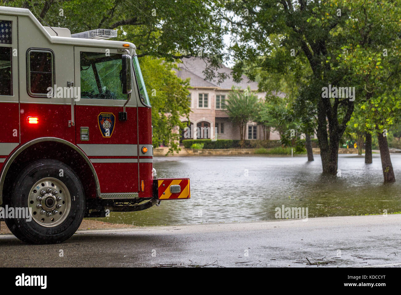 The first responders from Missouri City Fire Station 4 inspect flooded ...