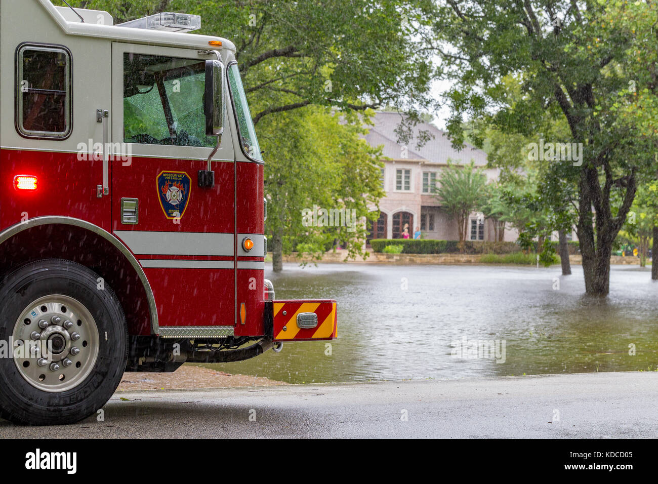The first responders from Missouri City Fire Station 4 inspect flooded ...