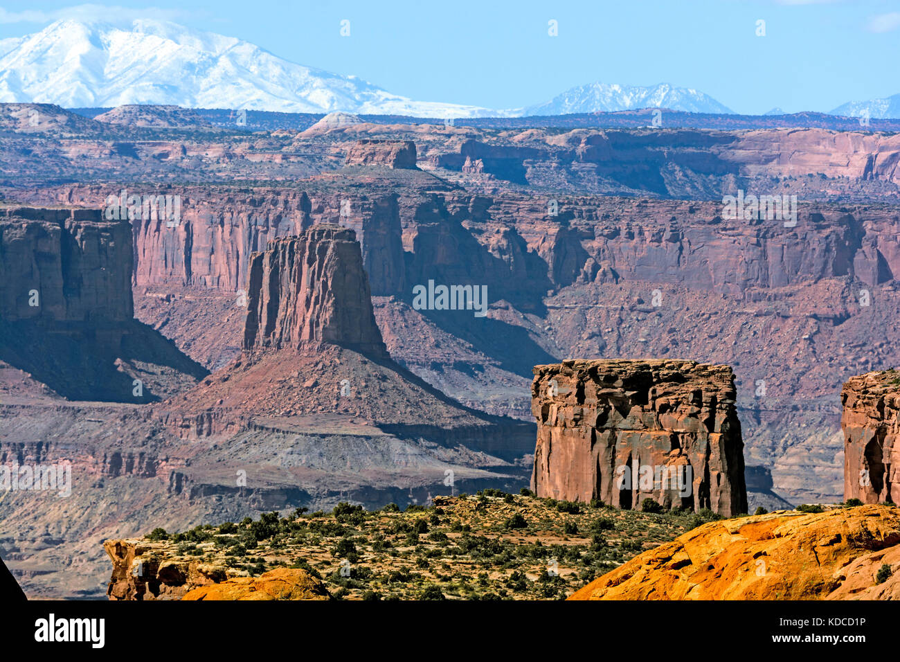 Island Buttes in an Ocean of Red Rocks in Canyonlands National Park in ...