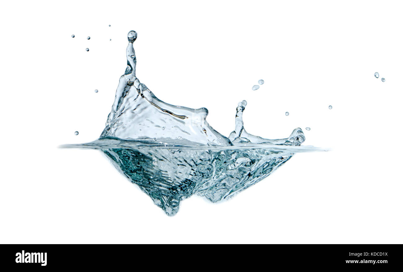 Isolated Water Splash with White Background Stock Photo - Alamy
