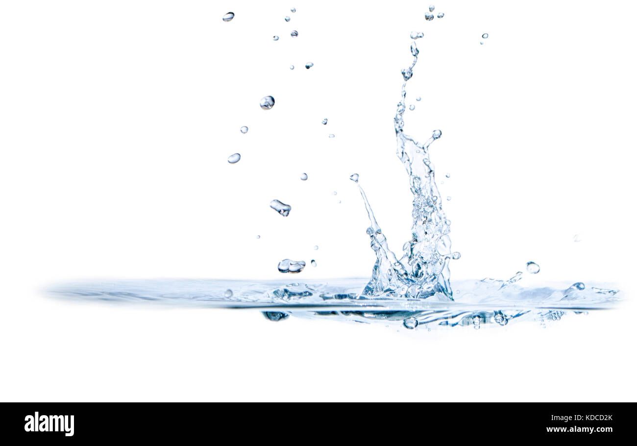 Isolated Water Splash with White Background Stock Photo - Alamy