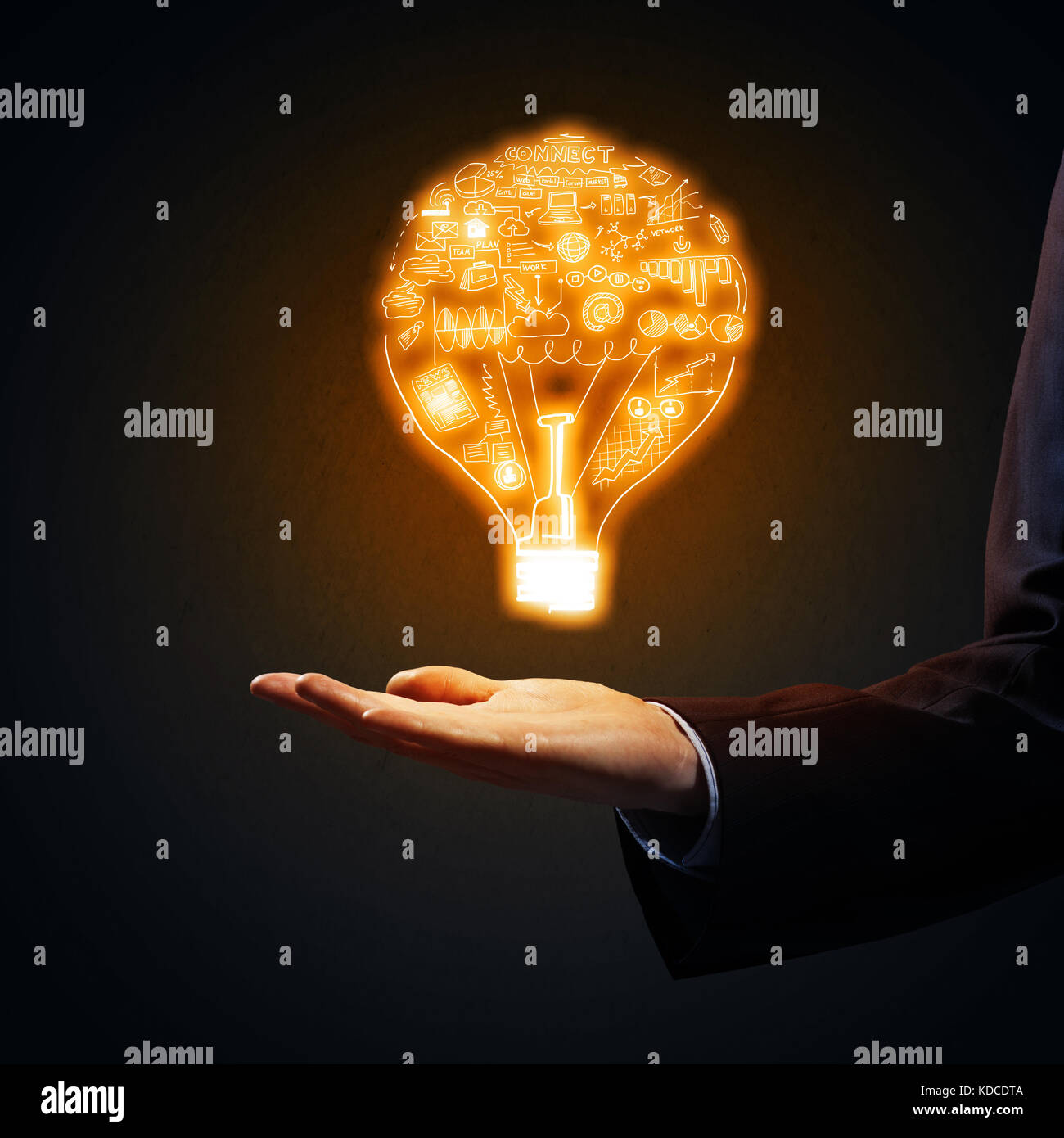 Bright idea for success achieving Stock Photo - Alamy