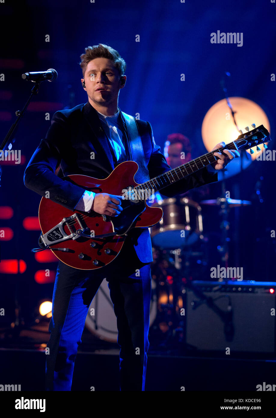 Niall Horan performing during filming of the Graham Norton Show at the ...