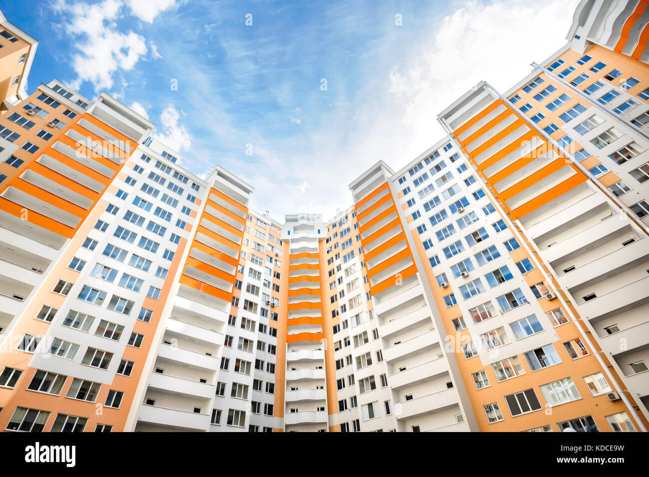 wide angle shot of new residential buildings Stock Photo - Alamy