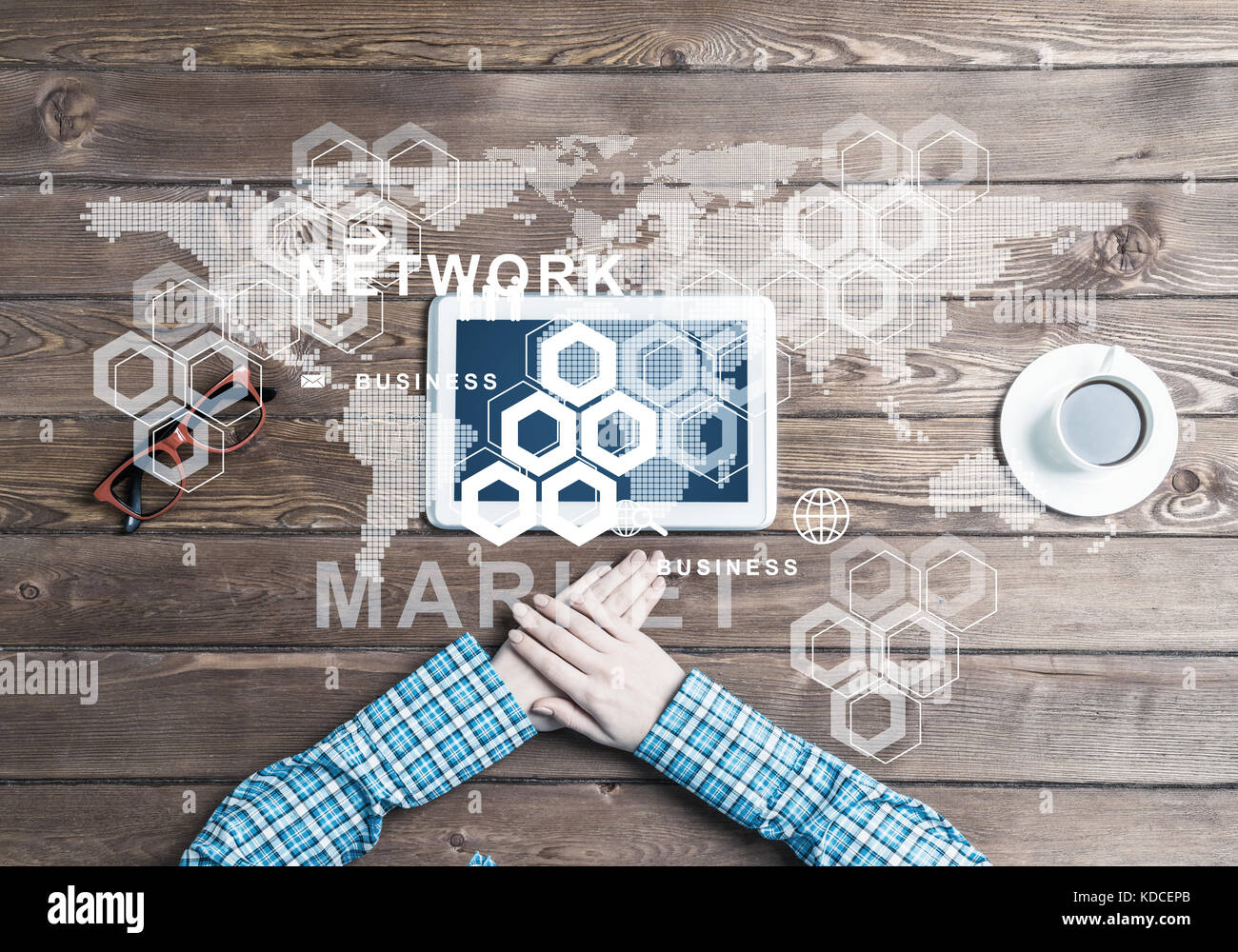 Concept of social communication and networking with media user ...