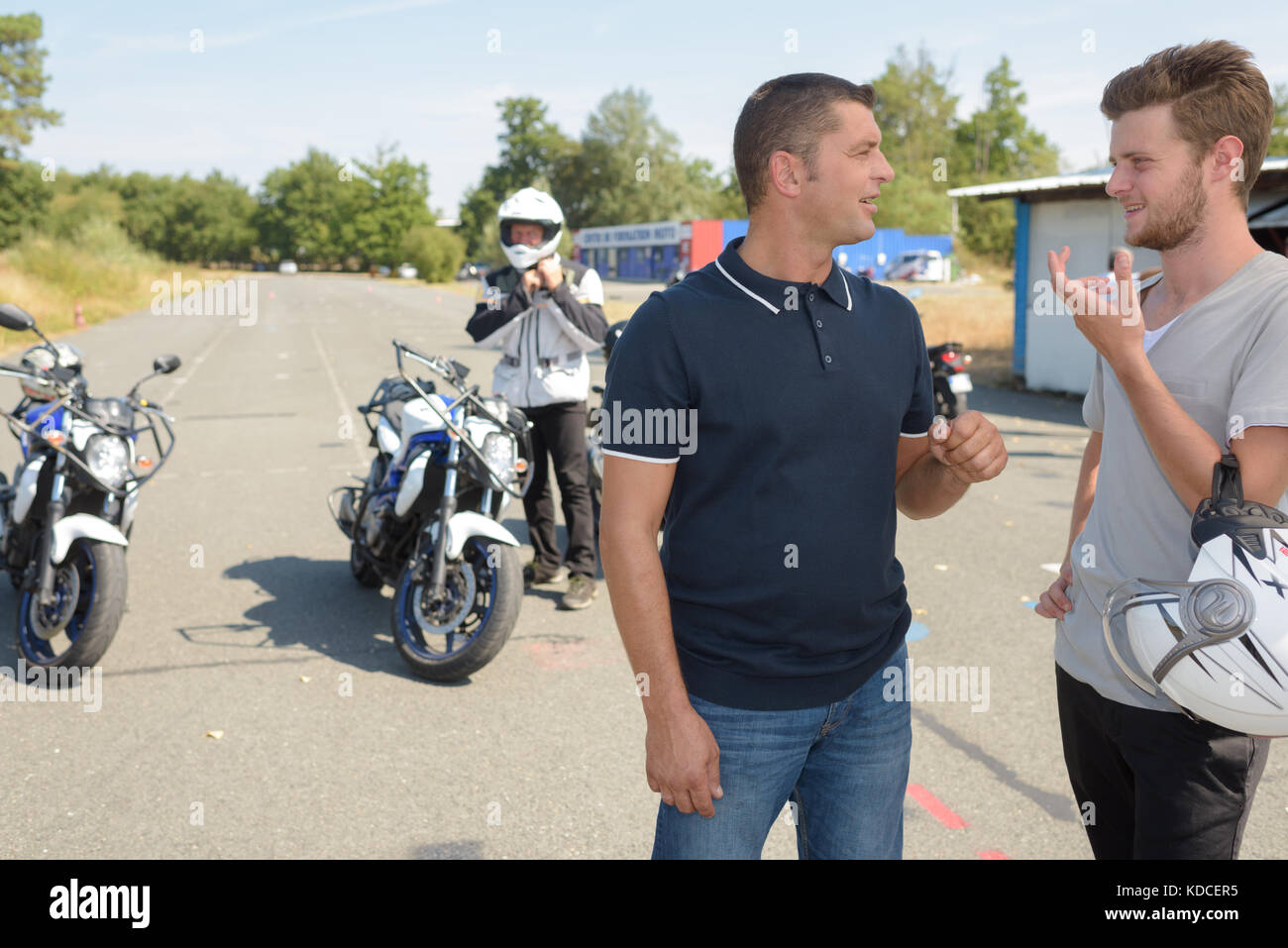 driving school track driving license Stock Photo - Alamy