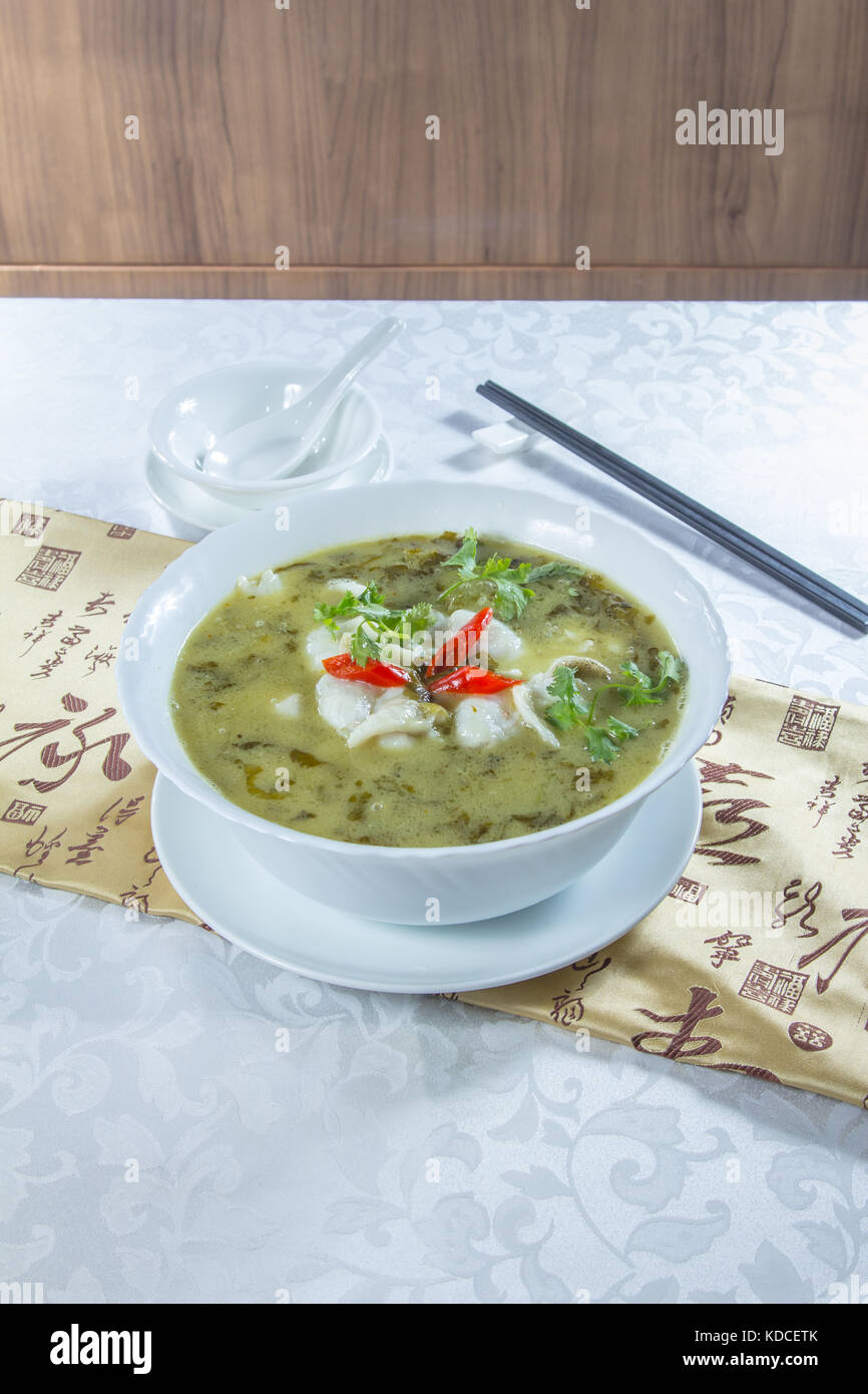 chinese supreme chicken or seafood broth Stock Photo - Alamy