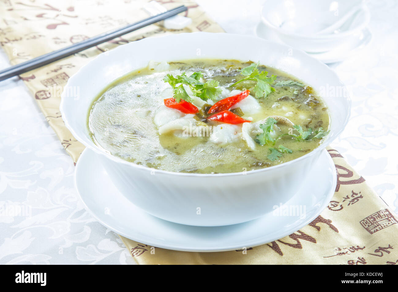 chinese supreme chicken or seafood broth Stock Photo - Alamy
