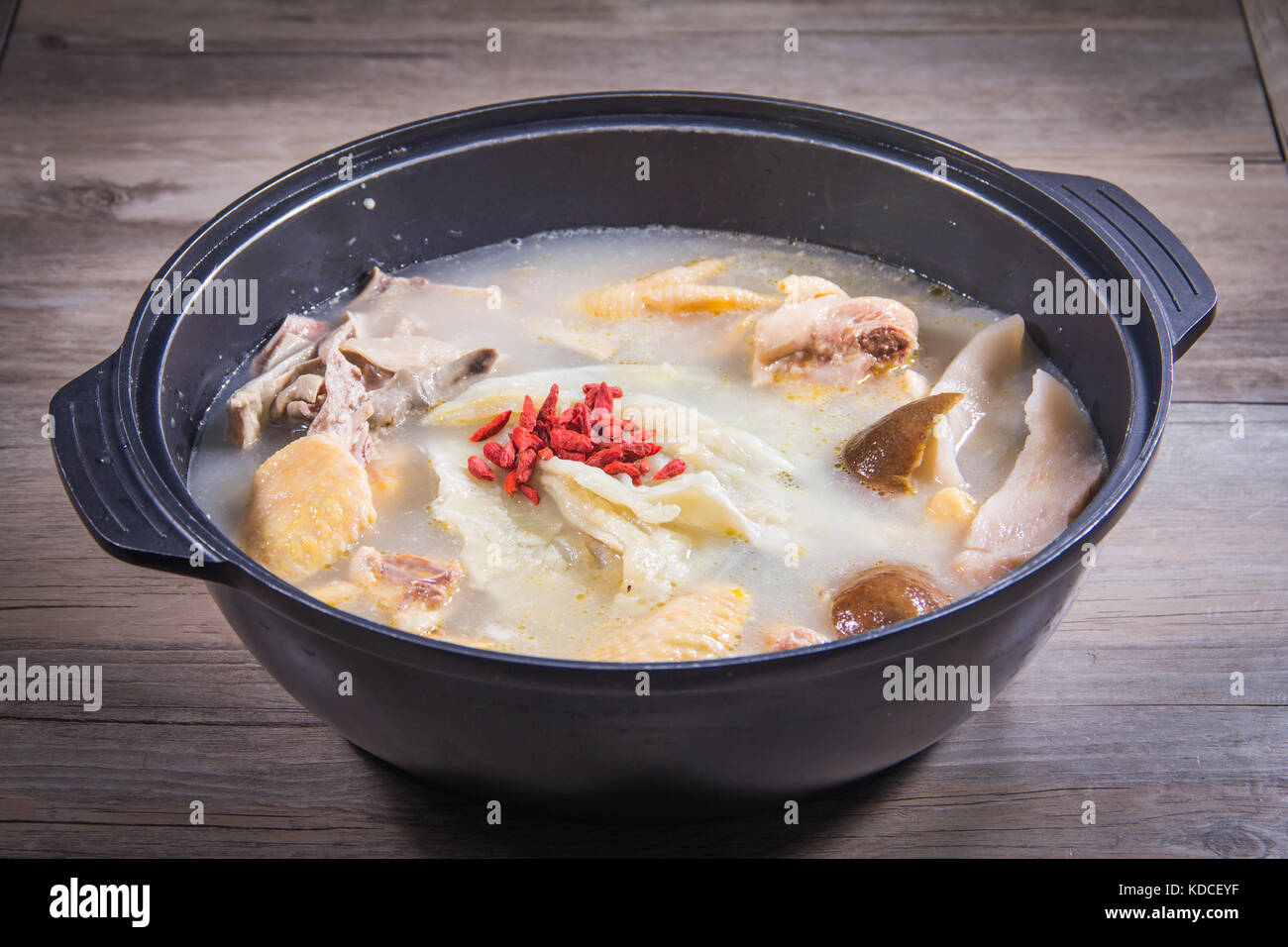 chinese supreme chicken or seafood broth Stock Photo - Alamy