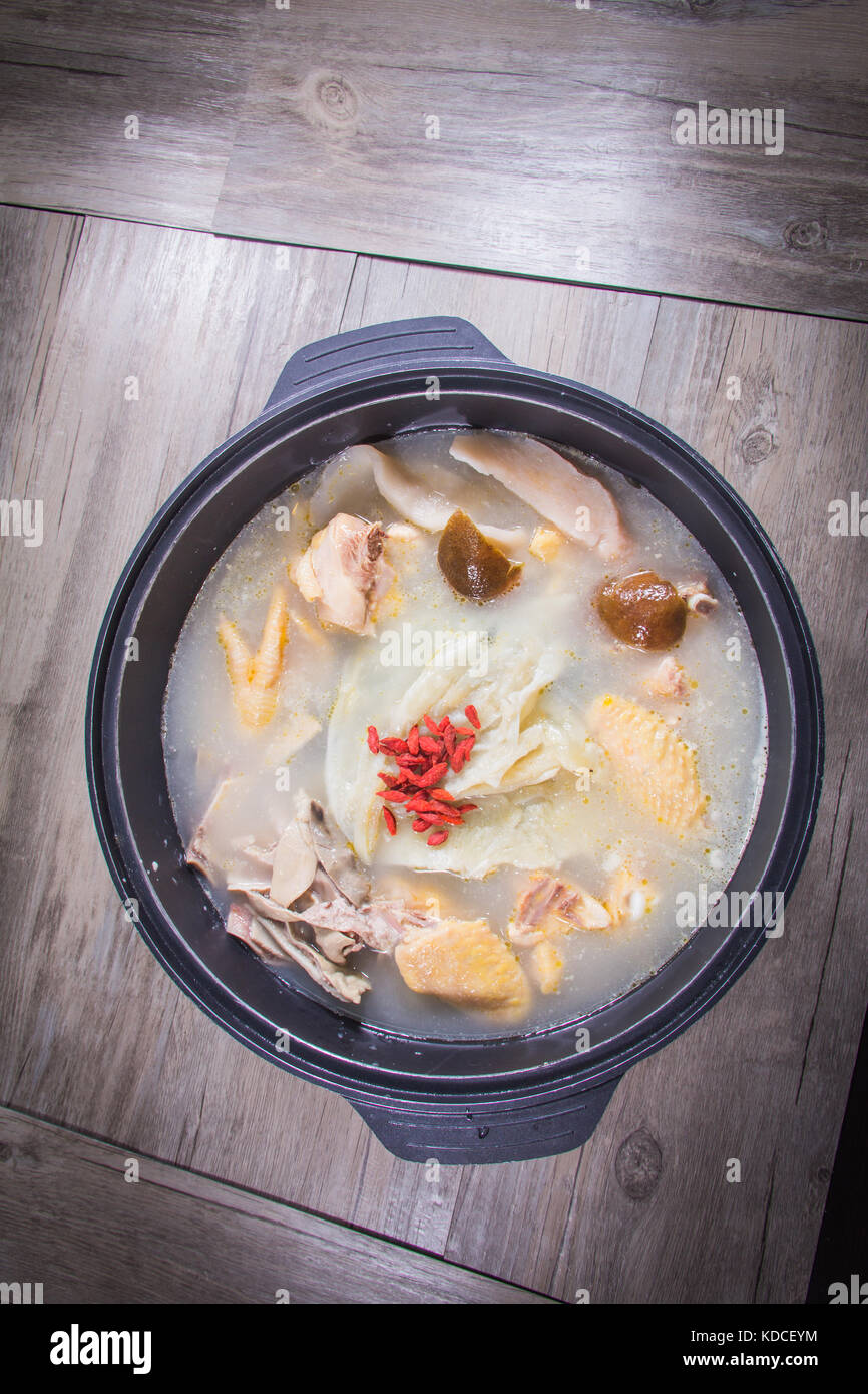 chinese supreme chicken or seafood broth Stock Photo - Alamy