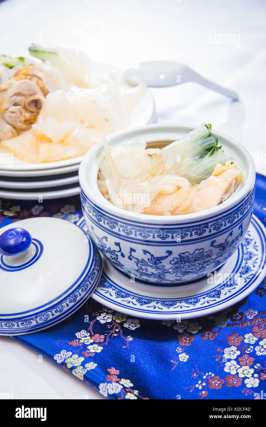 chinese supreme chicken or seafood broth Stock Photo - Alamy