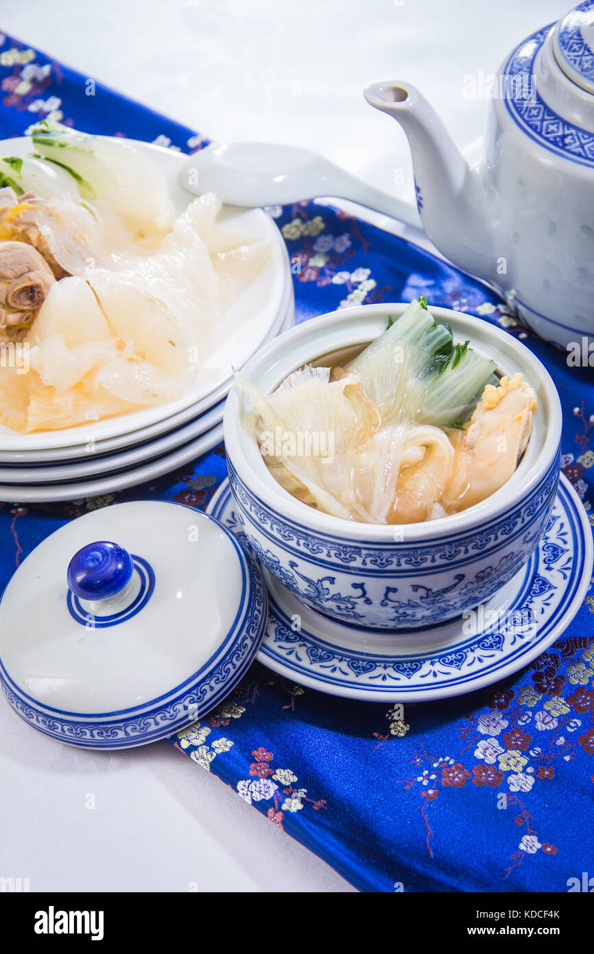 chinese supreme chicken or seafood broth Stock Photo - Alamy
