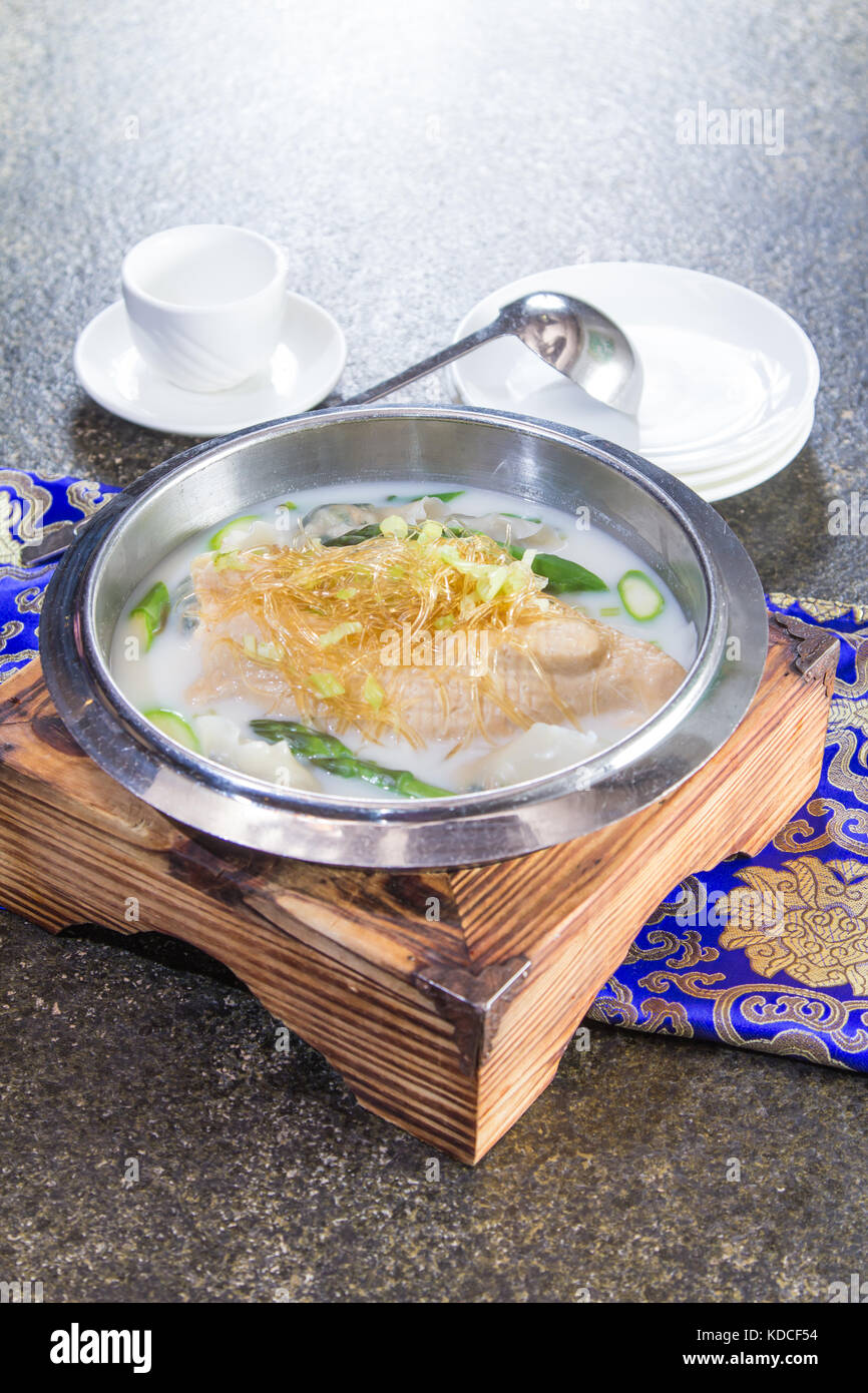 chinese supreme chicken or seafood broth Stock Photo - Alamy