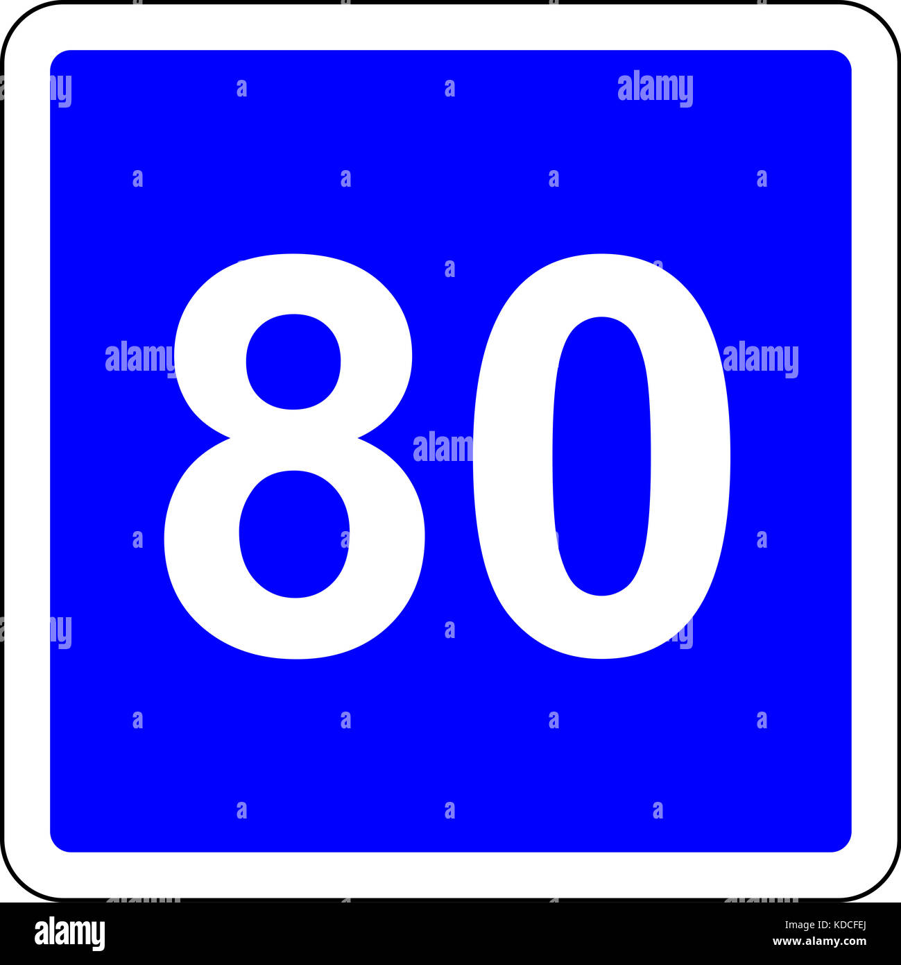 80 kmh speed sign hi-res stock photography and images - Alamy