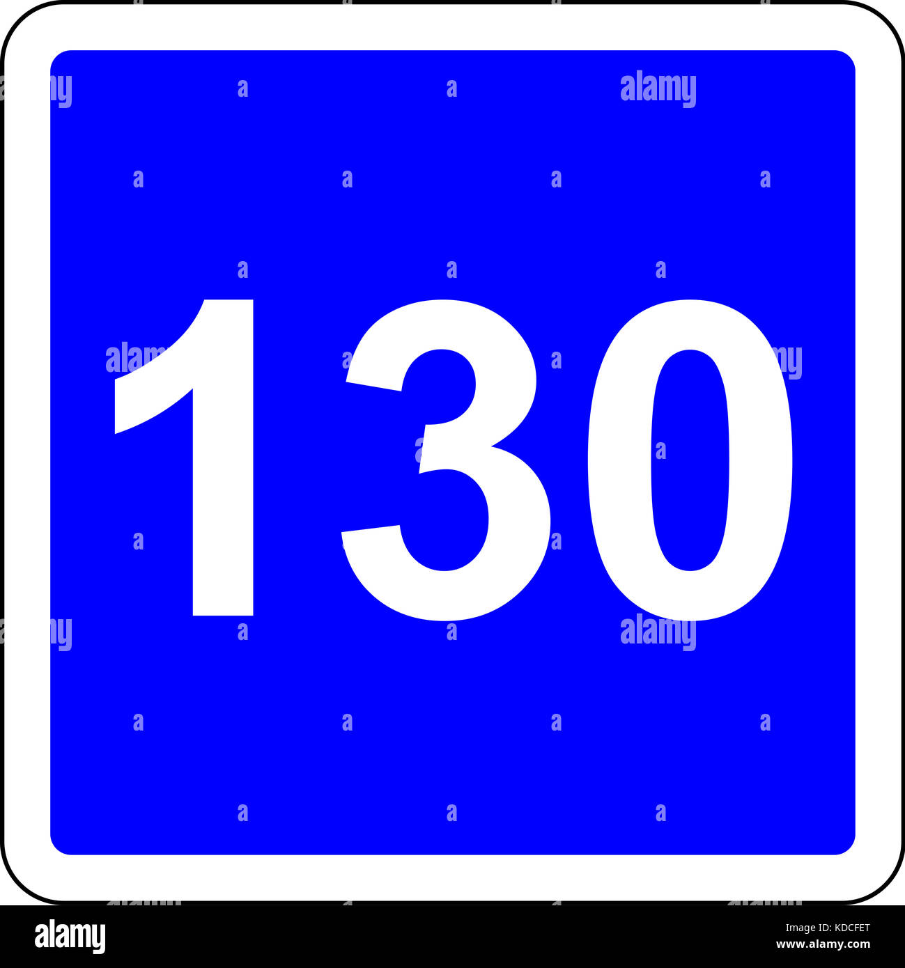 130 speed limit sign hi-res stock photography and images - Alamy