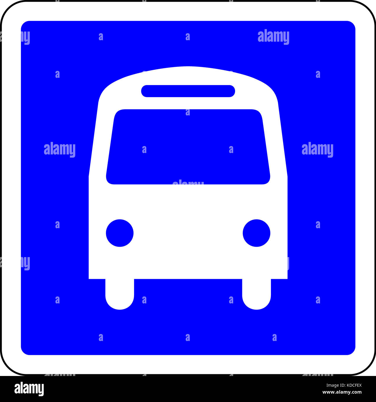 Blue Bus Stop Sign