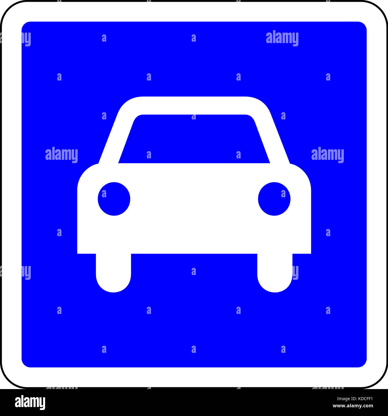 Only car allowed road sign Stock Photo - Alamy