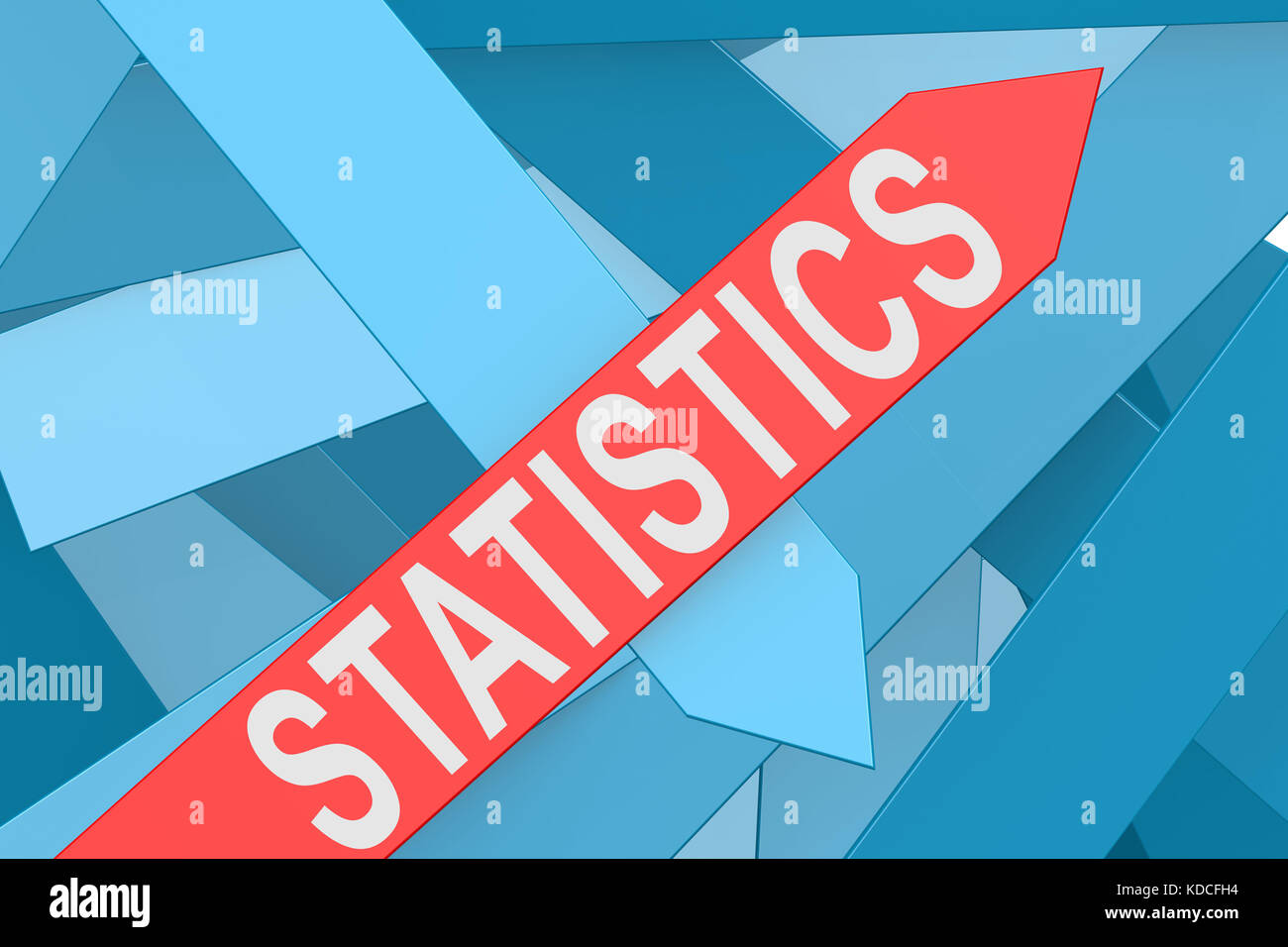 Statistics word on red arrow pointing upward, 3d rendering Stock Photo ...