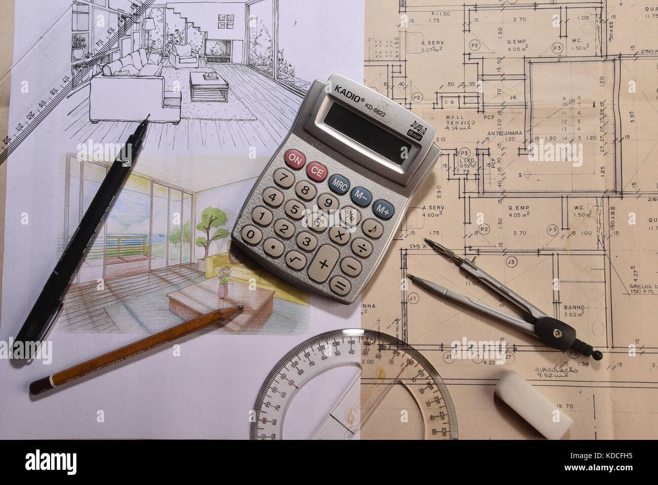 Architeture and project photo concept Stock Photo - Alamy