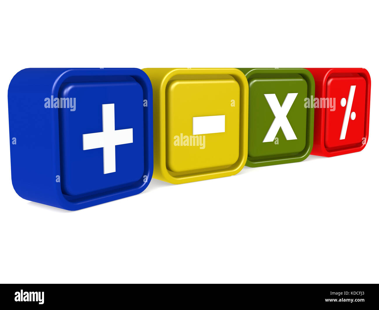 Math sign isolated on white, 3D rendering Stock Photo - Alamy