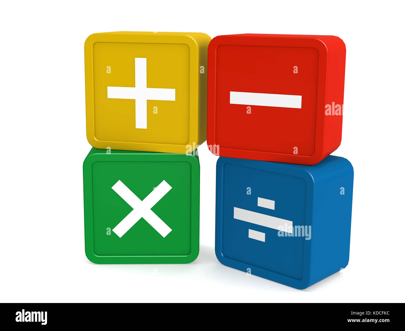 Math sign isolated on white, 3D rendering Stock Photo - Alamy