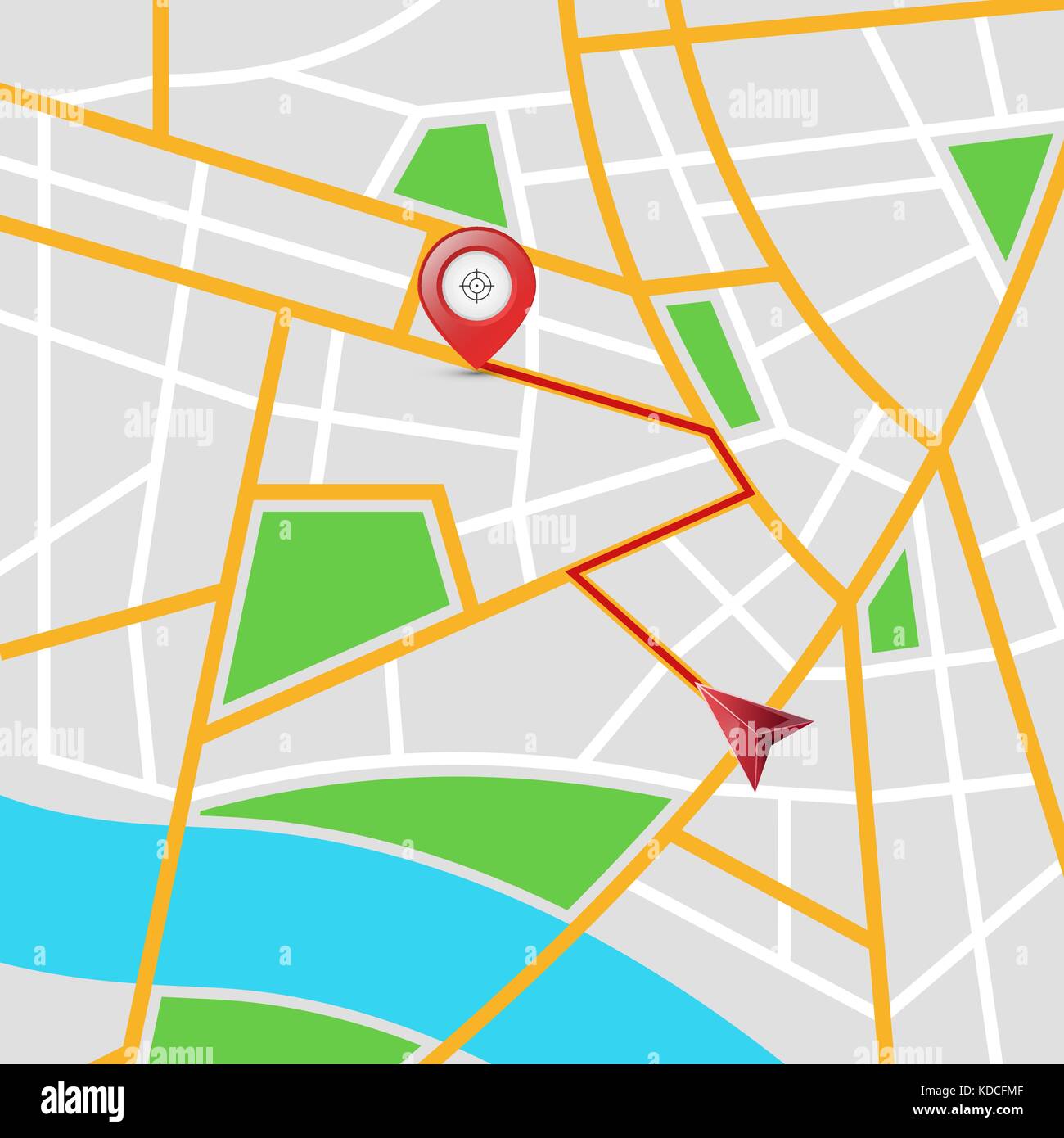 maps city, arrows, pin Stock Vector Image & Art - Alamy