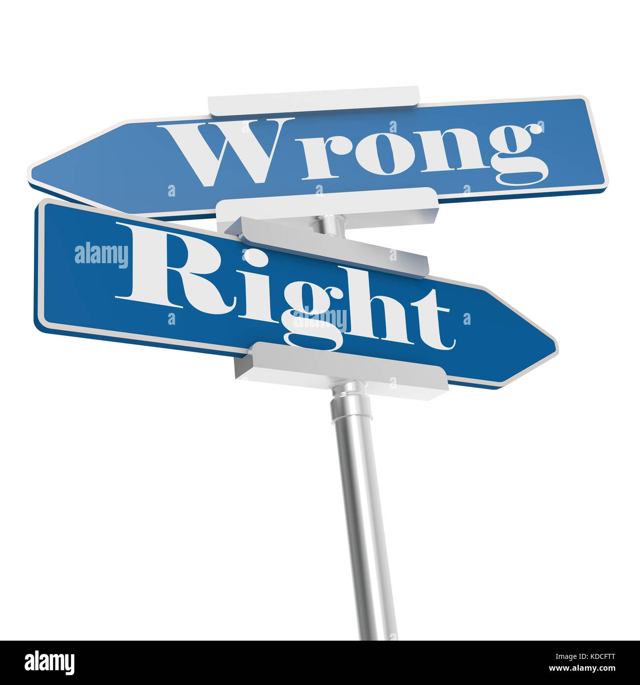 Wrong and right signs, 3D rendering Stock Photo - Alamy