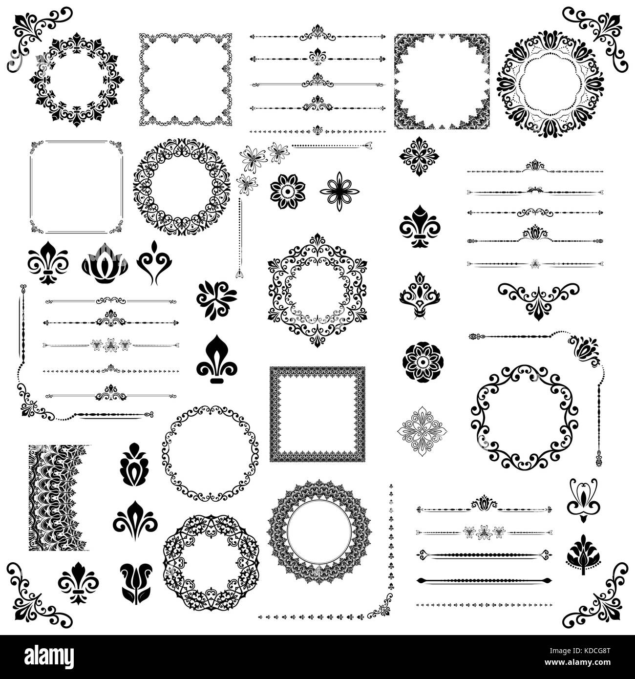 Fine vintage design elements Cut Out Stock Images & Pictures - Alamy