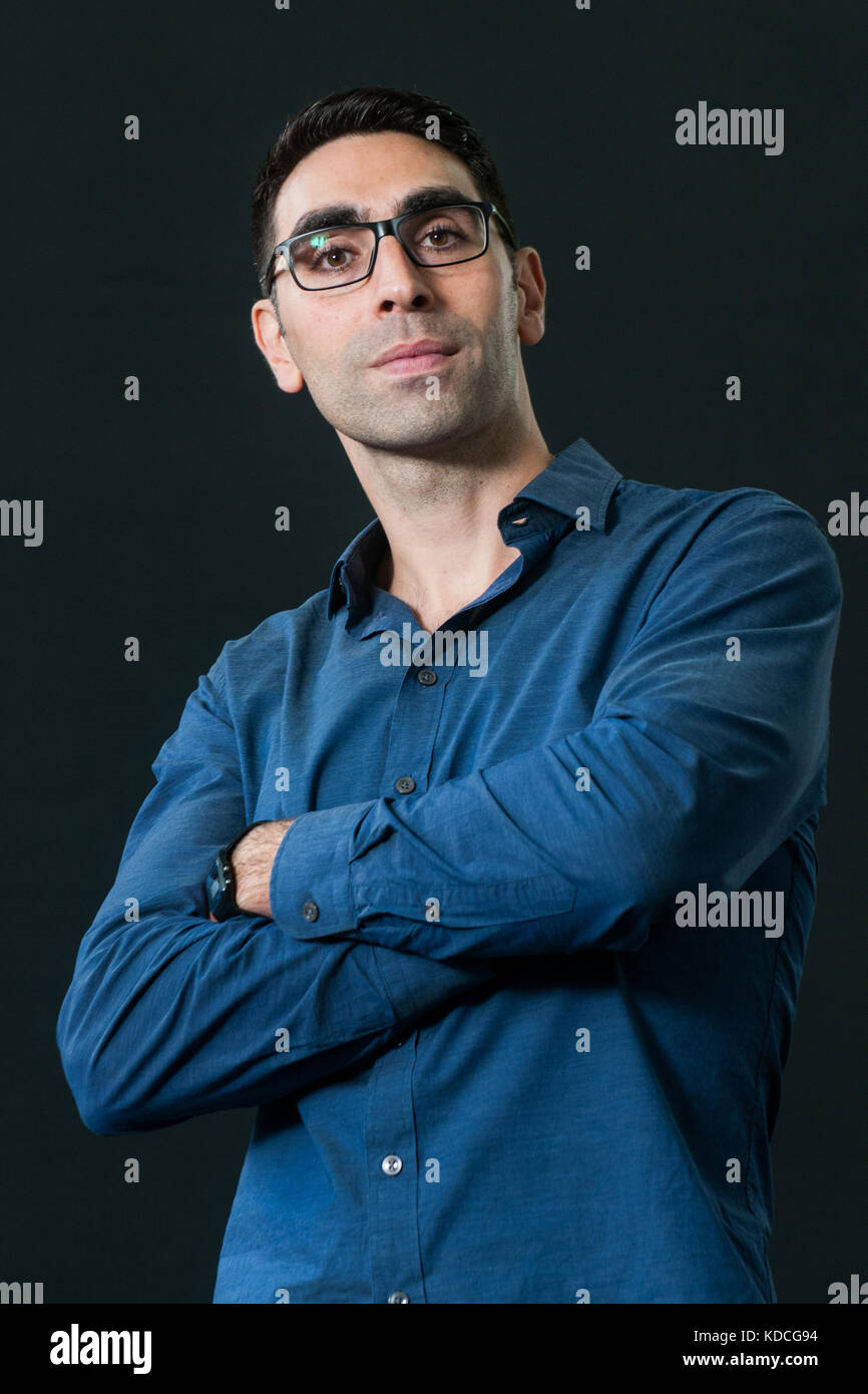 Sav Akyuz attends a photocall during the Edinburgh International Book ...