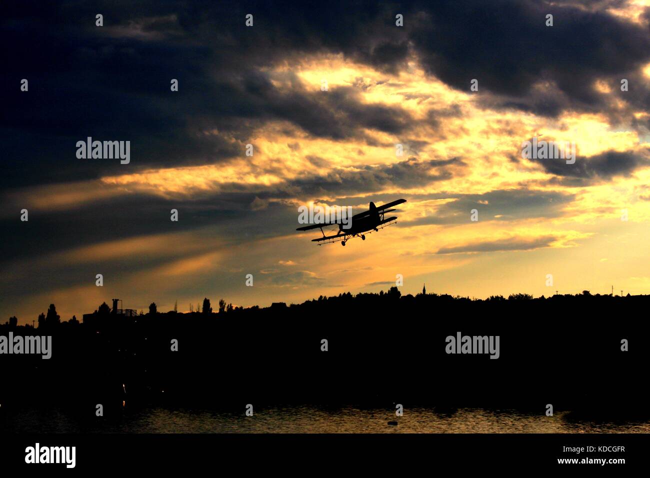 Biplane on sky hi-res stock photography and images - Alamy