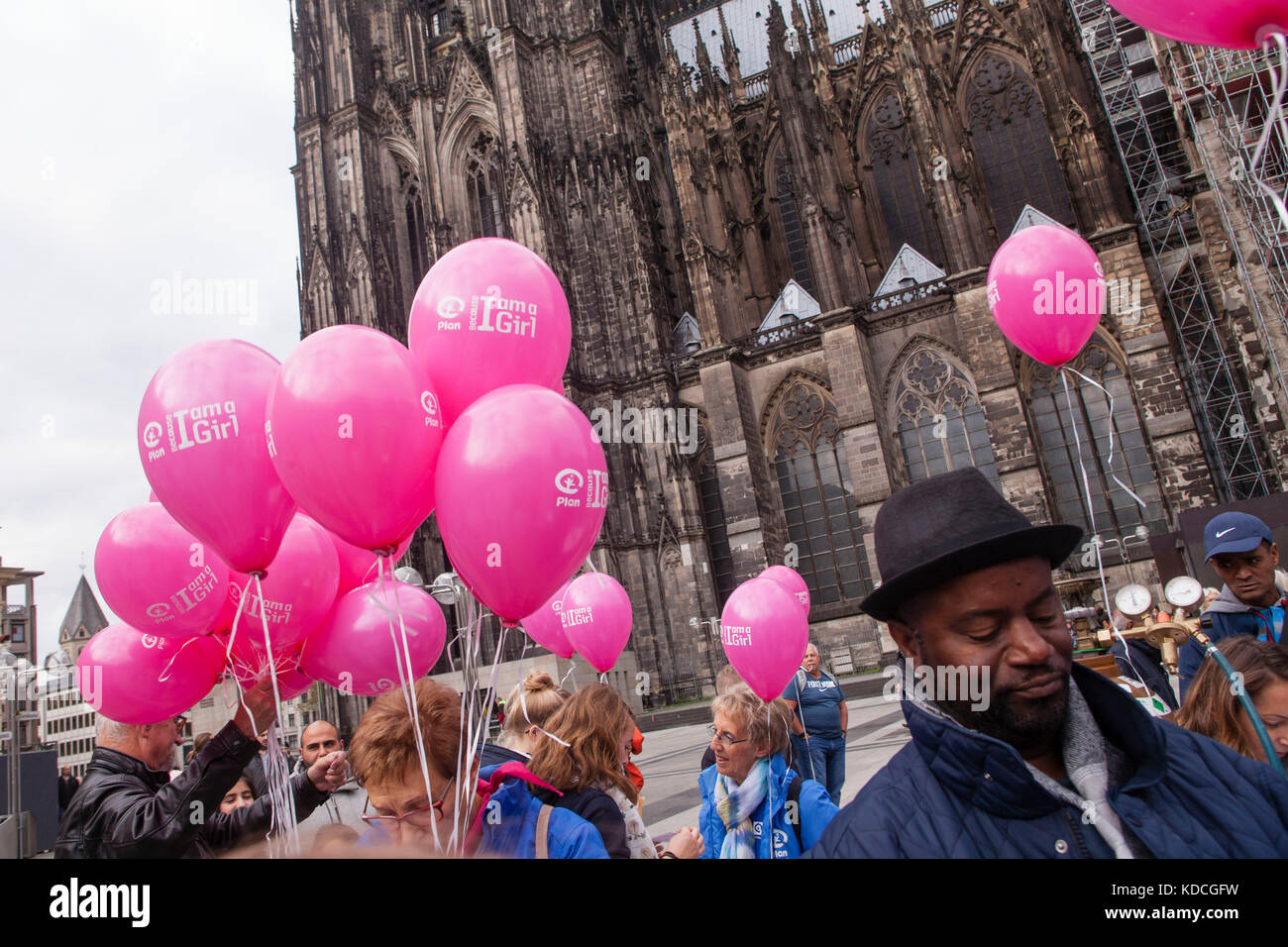 Europe, Germany, Cologne, on the International Day of the Girl Child ...