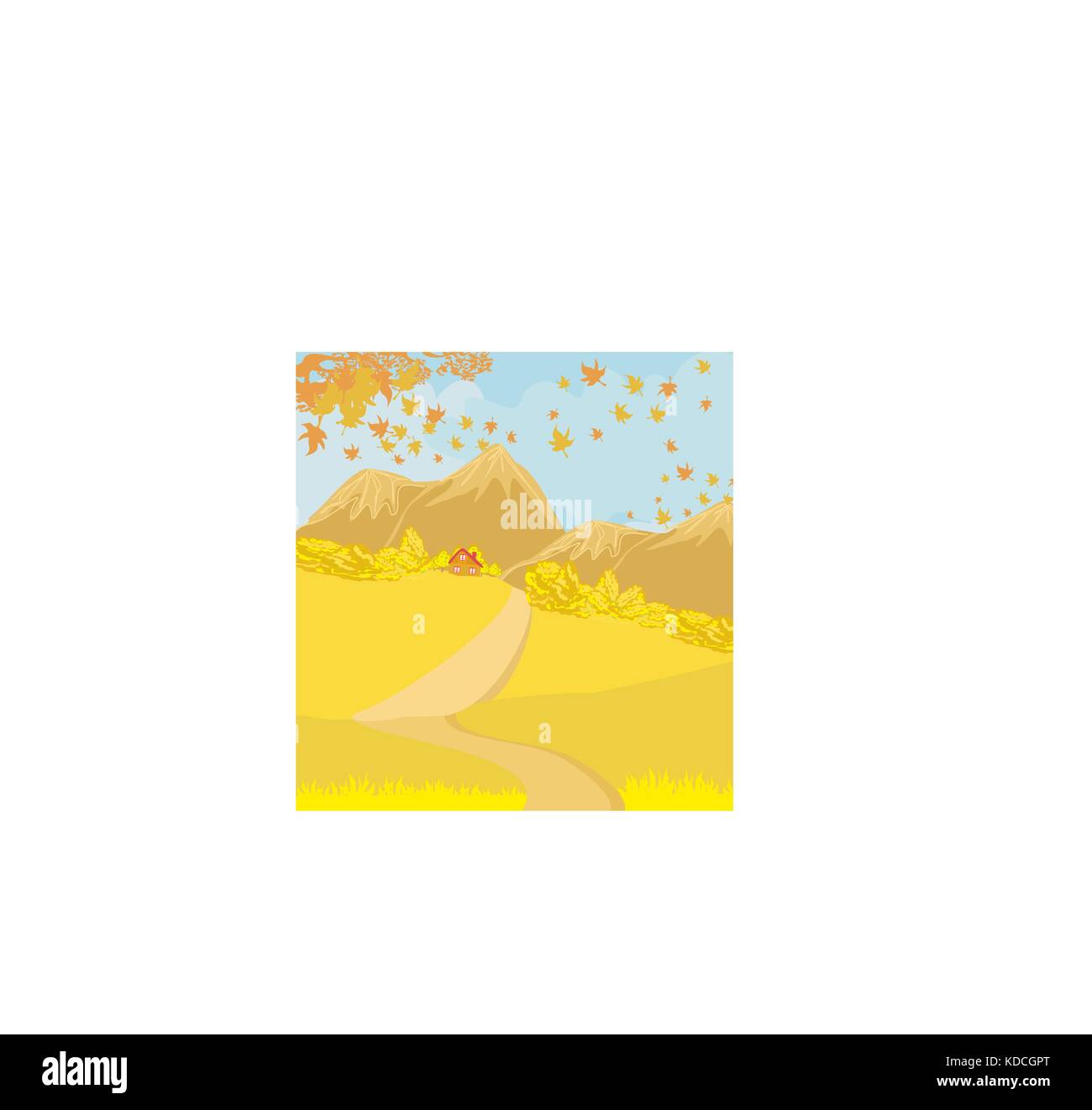 Sunrise among mountains Stock Vector Images - Alamy