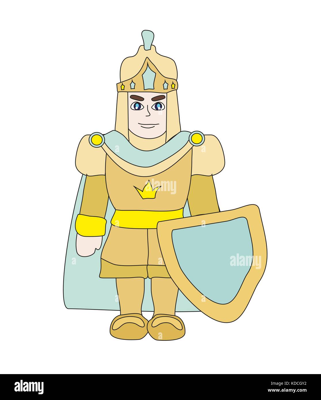 Funny cartoon knight on white background Stock Vector Image & Art - Alamy