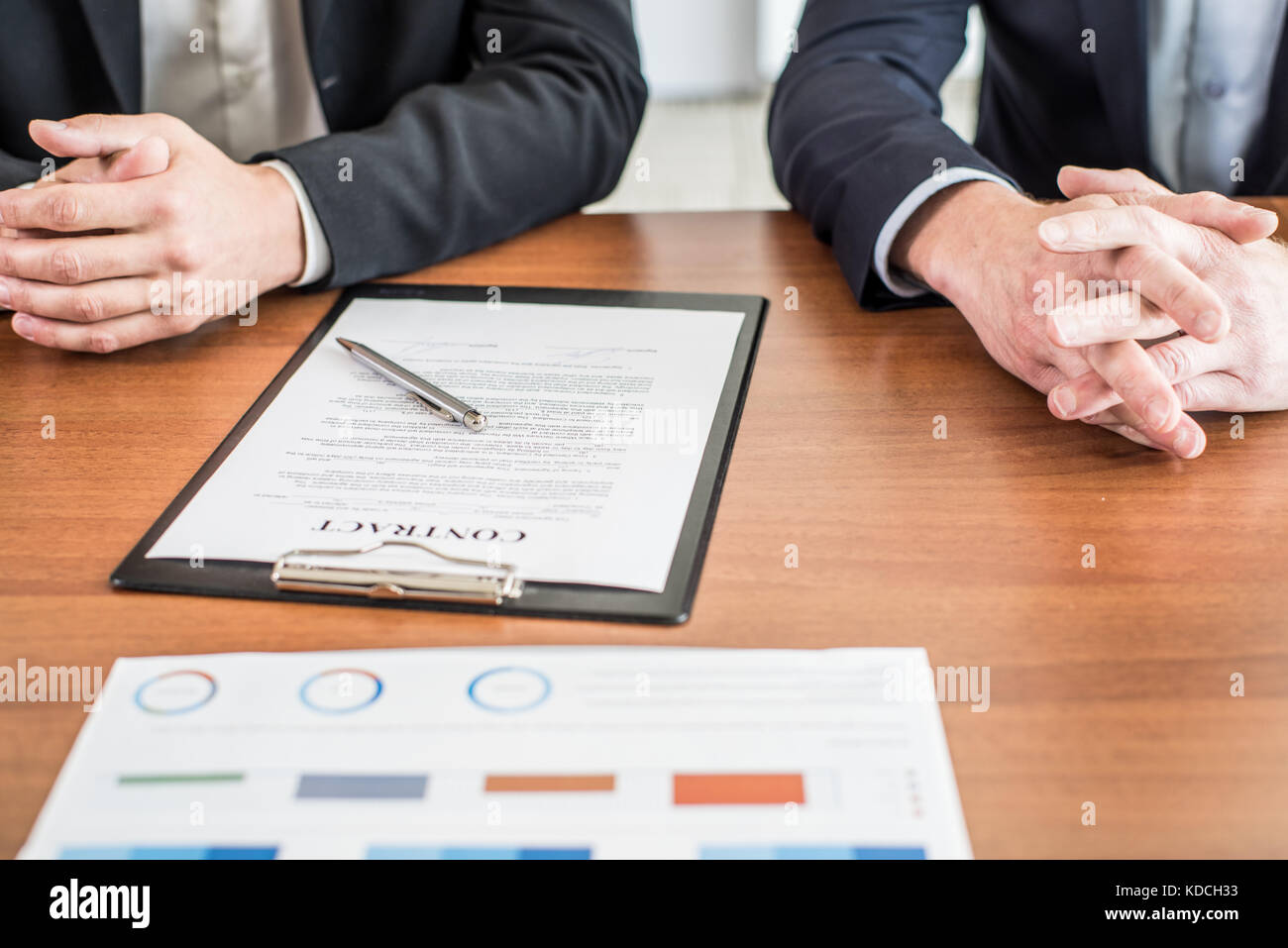 Business people Signing Contract at meeting close up view Stock Photo ...