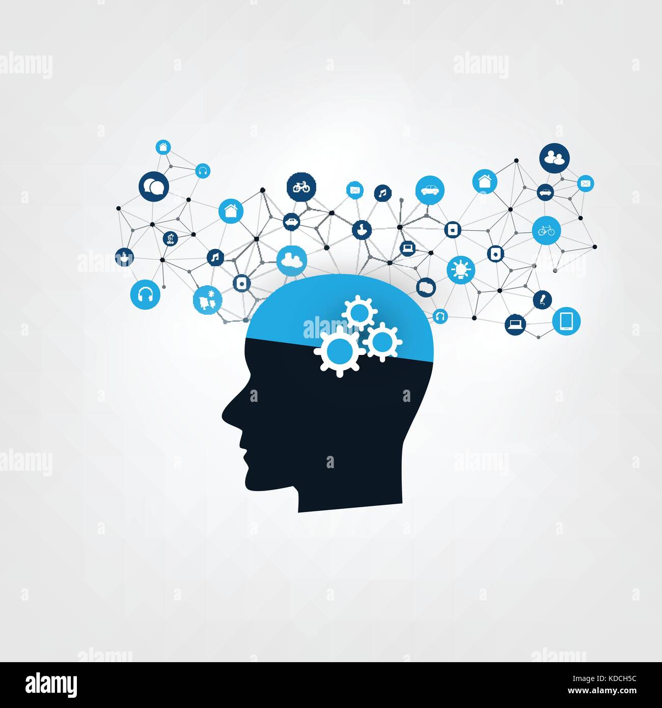 Machine Learning, Artificial Intelligence and Networks Design Concept ...