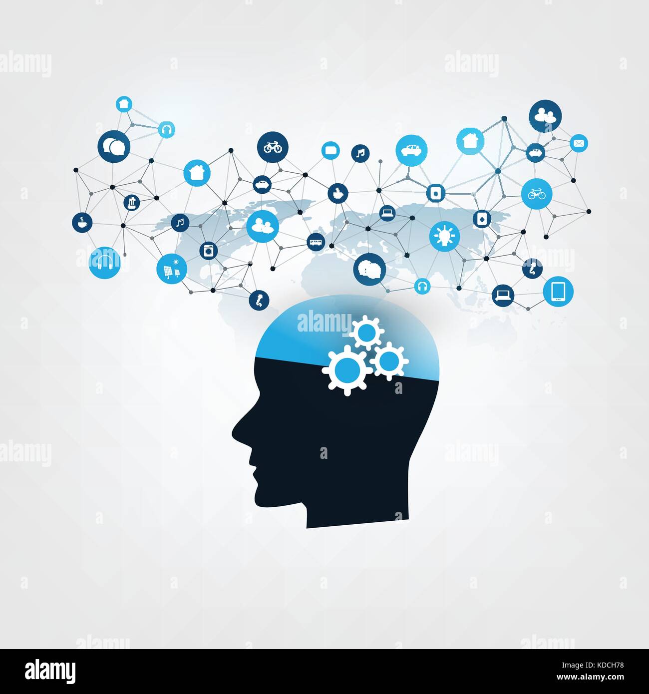 Machine Learning, Artificial Intelligence and Networks Design Concept ...