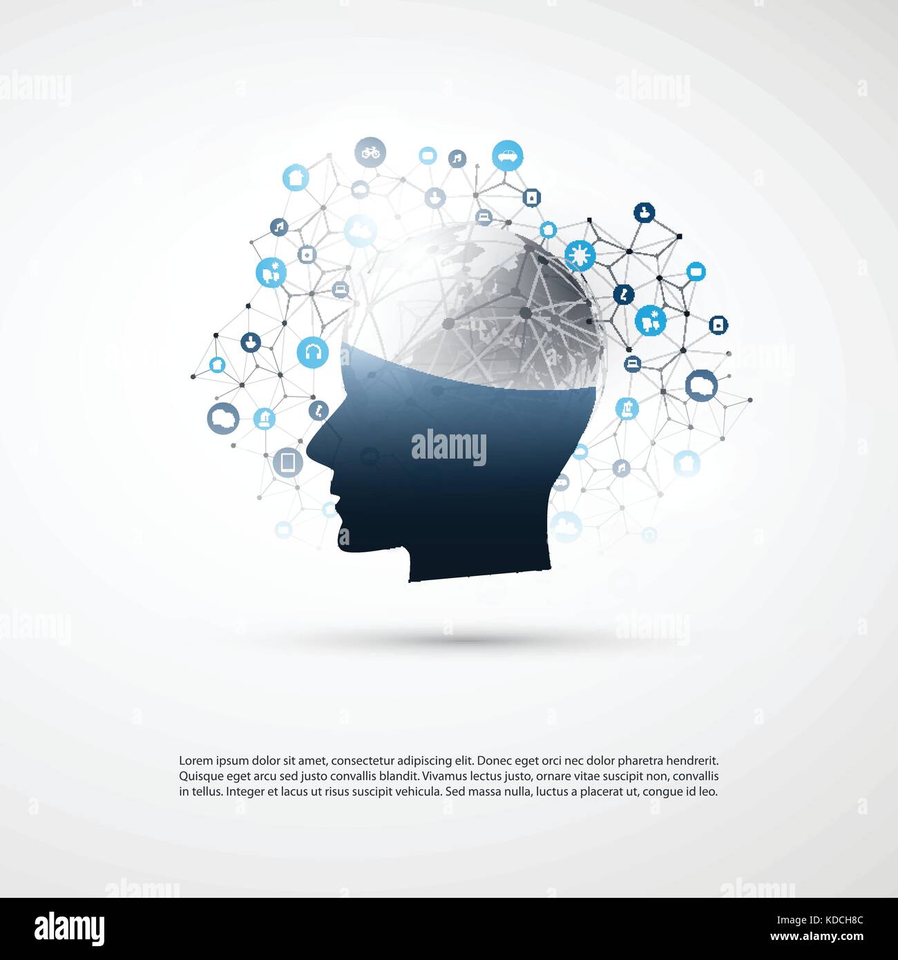 Machine Learning, Artificial Intelligence and Networks Design Concept ...
