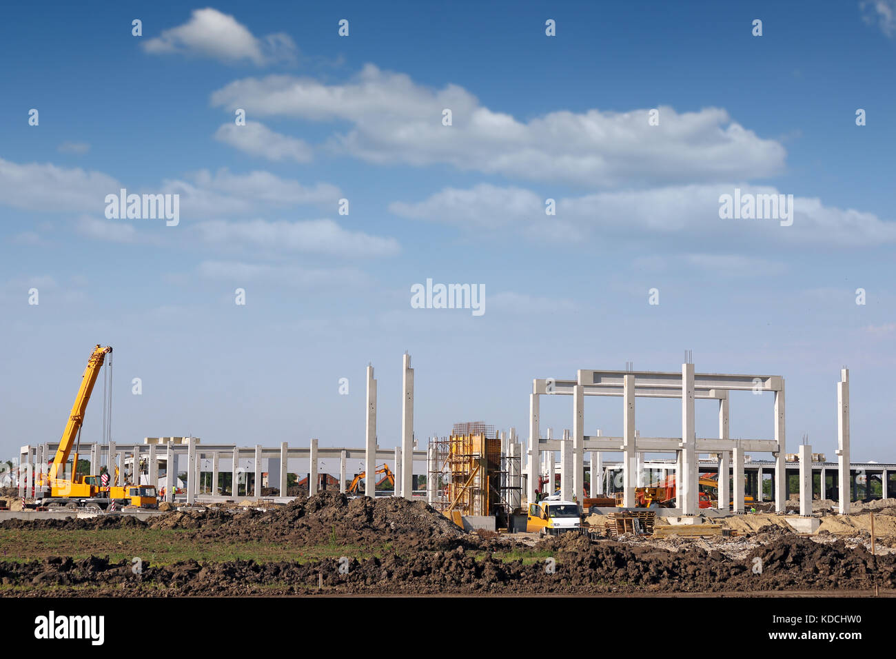 construction site with machinery Stock Photo - Alamy