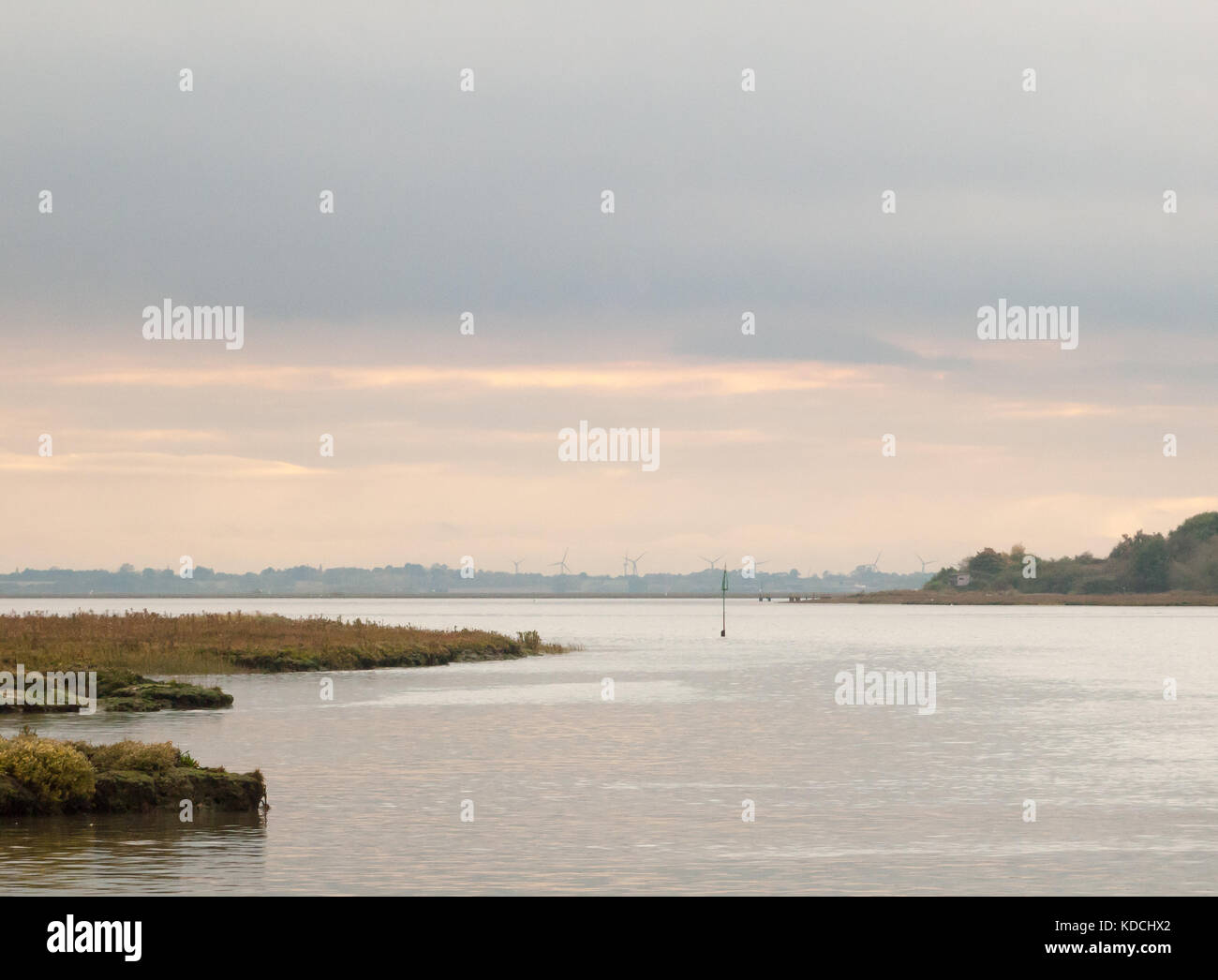 overcast open sea space river water no people empty autumn ; essex ...