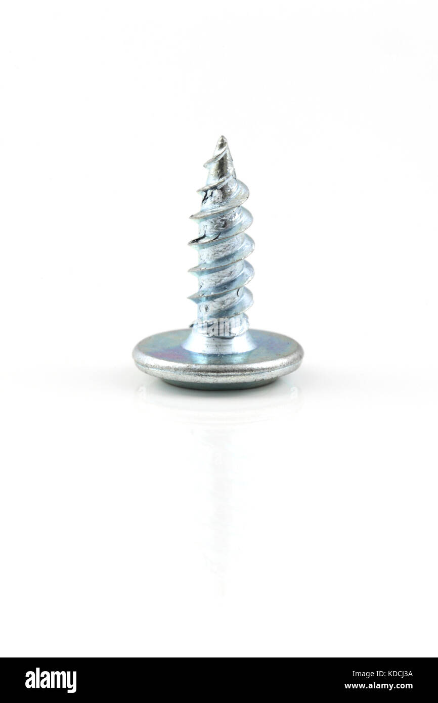 Steel screw close up in studio Stock Photo - Alamy