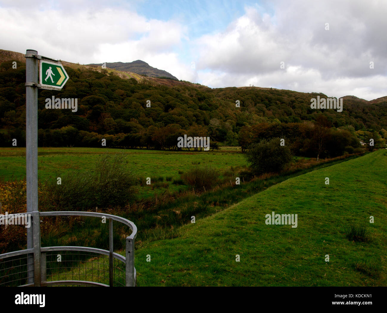 Footpath through The Vale of Ffestiniog, Gwynedd, Snowdonia National ...