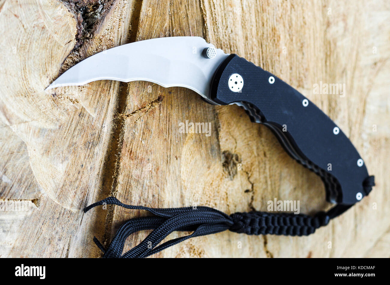 Photo of the knife in an unusual perspective. Photo of the knife at an ...