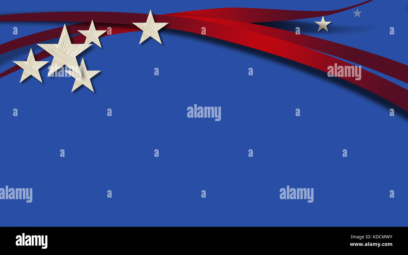 Graphic illustration of American Flag components and colors across a ...