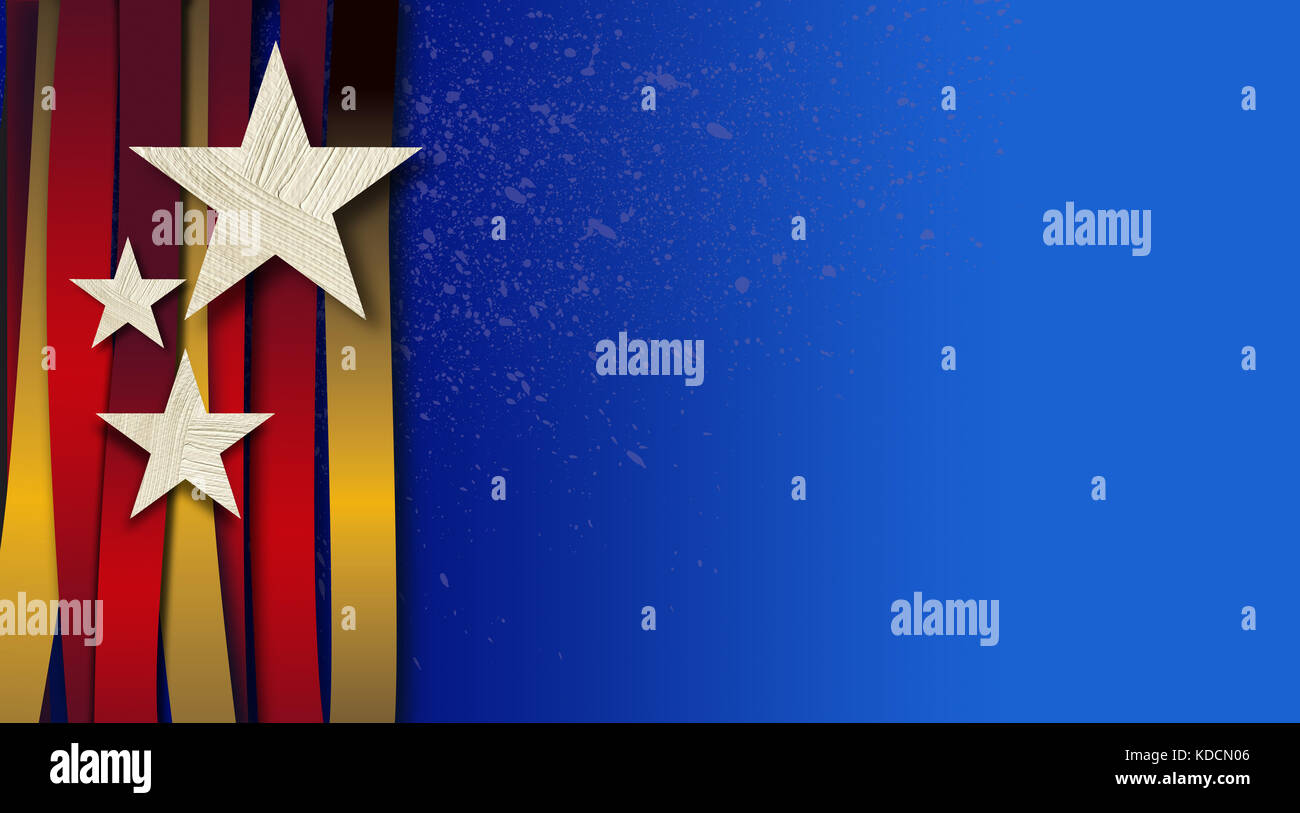 Graphic illustration of American Flag components and colors across a ...