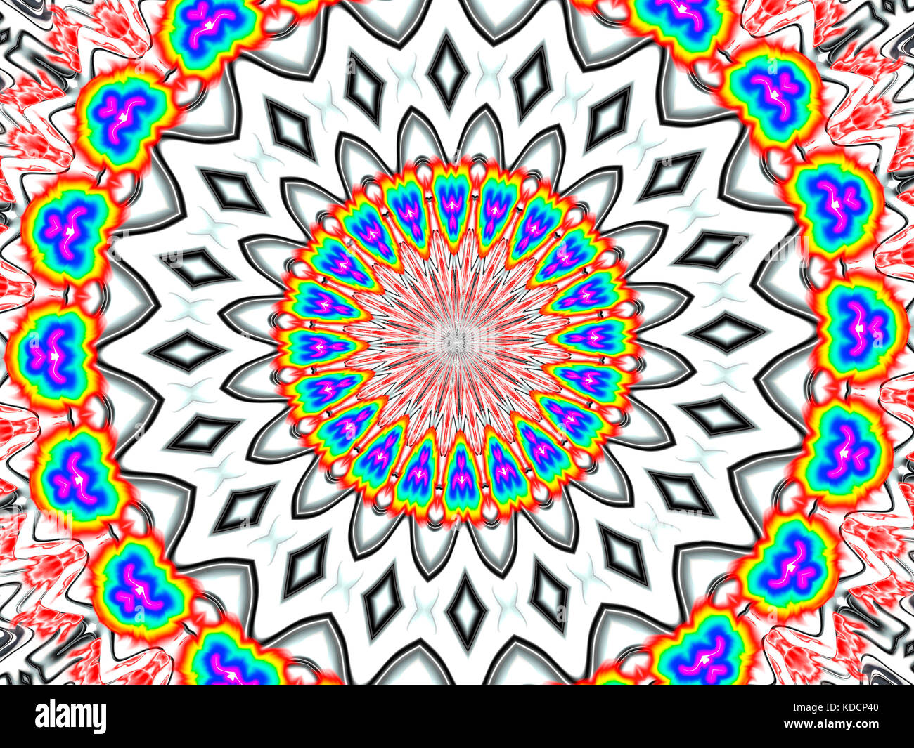Psychedelic Silver Star Stock Photo - Alamy
