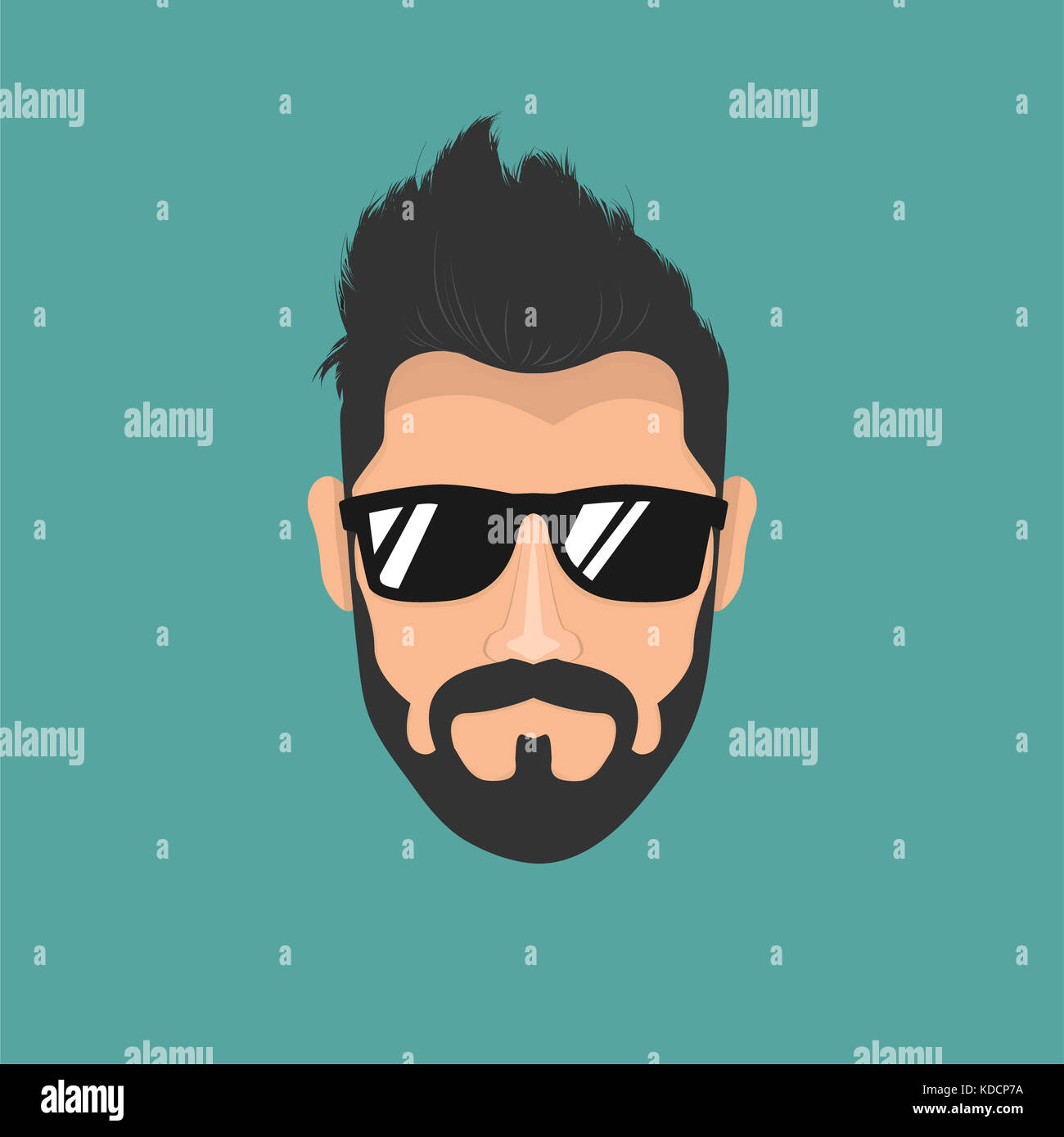 Bearded man with sunglasses Stock Photo - Alamy